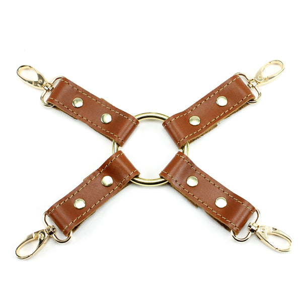 BDSM Leather Hogtie Restraint - 4-Way Bondage Connector | Fox Collecti ...
