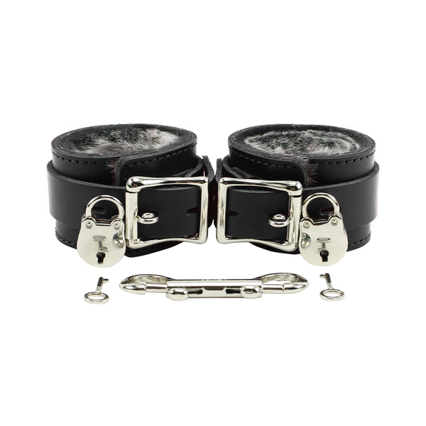 Atlas Lined Chinchilla Faux Fur Superior Handmade Handcuffs BDSM CUFFS ...
